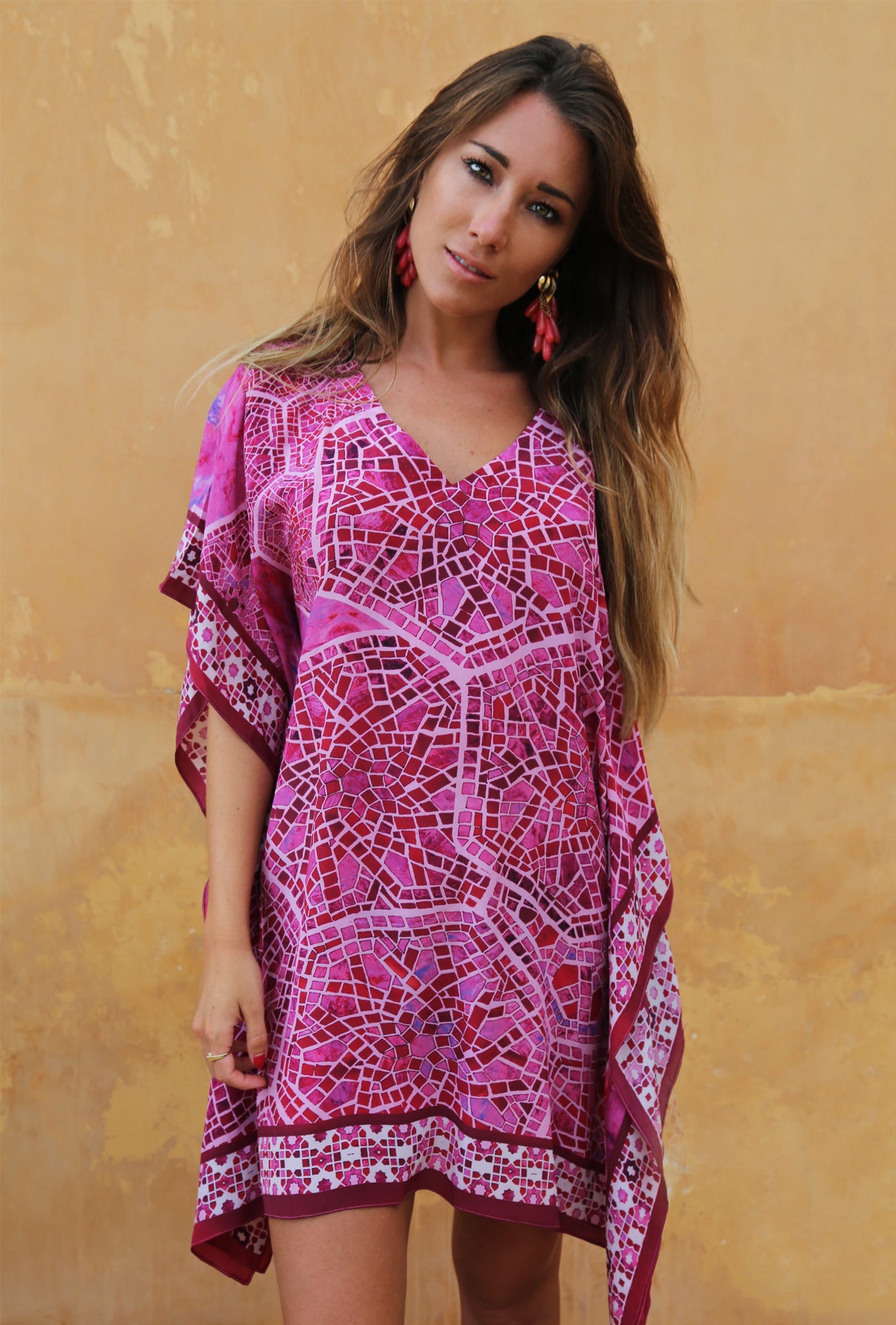 RUBY TREASURE SILK KAFTAN – Sophia Alexia